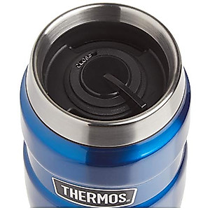THERMOS Stainless King Vacuum-Insulated Travel Tumbler, 16 Ounce, Electric Blue