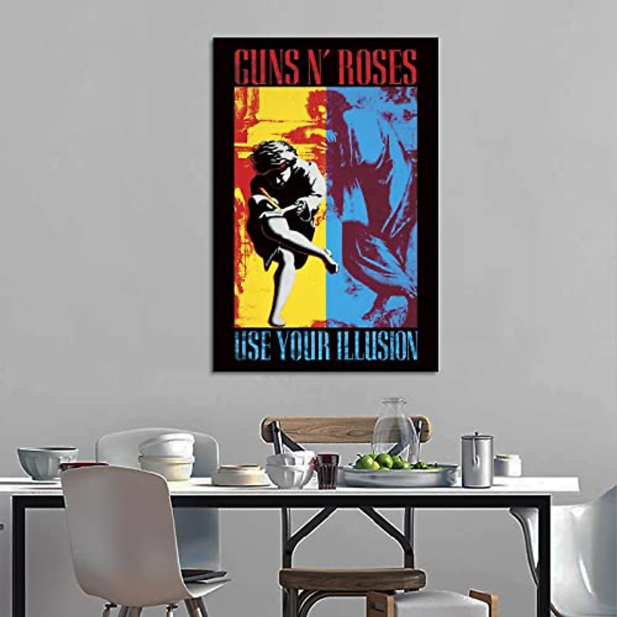 Guns N Roses Use Your Illusion Canvas Art Poster and Wall Art Picture Print Modern Family Bedroom Decor Posters 08x12inch(20x30cm)