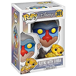 Disney: The Lion King - Rafiki with Simba Funko Pop! Vinyl Figure (Bundled with Compatible Box Protector Case), Multicolored, 3.75 inches