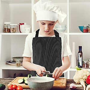 XLSXEXCL 2 Pack Stripes Kids Apron, Kids Cooking Aprons with 2 Pockets, Cute Kids Aprons for Cooking for Boys and Girls Adjustable Chef Baking Aprons Artist Apron for Cooking, Cleaning, Painting