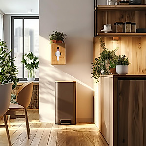 Simluxe Extra Large Trash Bag Dispenser – Trash Bag Holder Dispenser for Garbage Bag Roll, Under Sink Waste Bin Bags Organizer, Wall Mounted Storage for Small Spaces, Bamboo Decorative Container