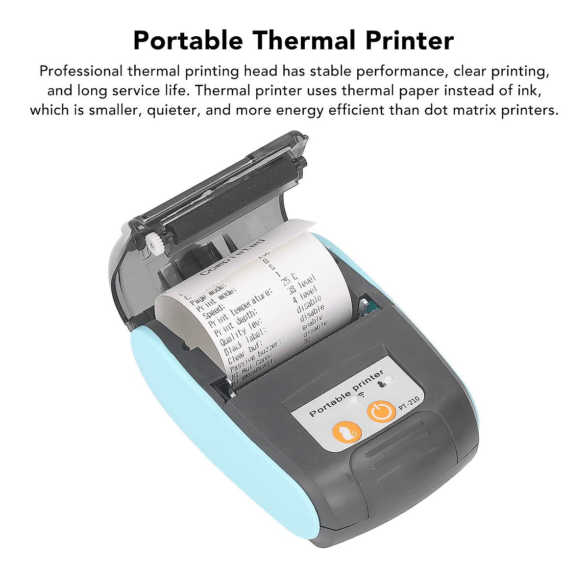 Mini Pocket Printer, Bluetooth Thermal Receipt Printer for iOS Android and Windows, 58mm Portable Small POS Bill Printer for Restaurant Sales Retail (Without