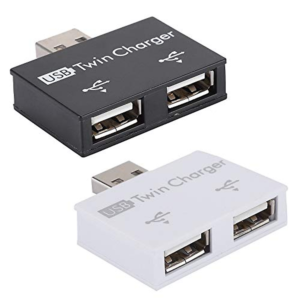 MNTT USB Splitter Charger White for Phone Tablet Computer Black Adapter Hubs(White)