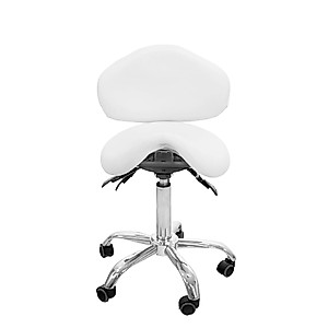 SkinAct® Esthetician Saddle Stool (White)