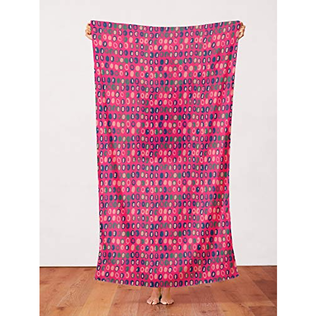 PBS Fabrics Lush and Wild by Katie Kortman, Sateen 1 Yard, Color Olives, Pink