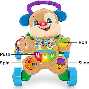Fisher-Price Laugh & Learn Baby & Toddler Toy Smart Stages Learn With Puppy Walker, Educational Music Lights And Activities