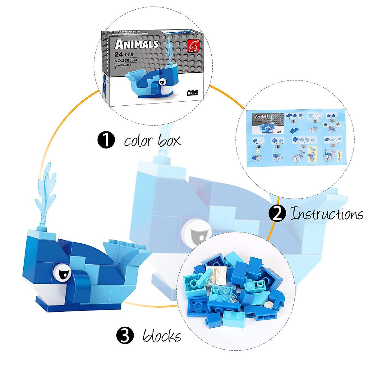 Jellydog Toy Party Favors for Kids,12PCS Mini Building Blocks Animal, Building Sets Stem Toys, Assorted Building Blocks Sets for Birthday Party Gift,Goodie Bags, Prize,Cake Topper