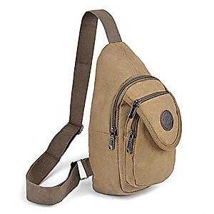 WESTEND Crossbody Canvas Sling Bag with Adjustable Strap-Travel Small Daypack