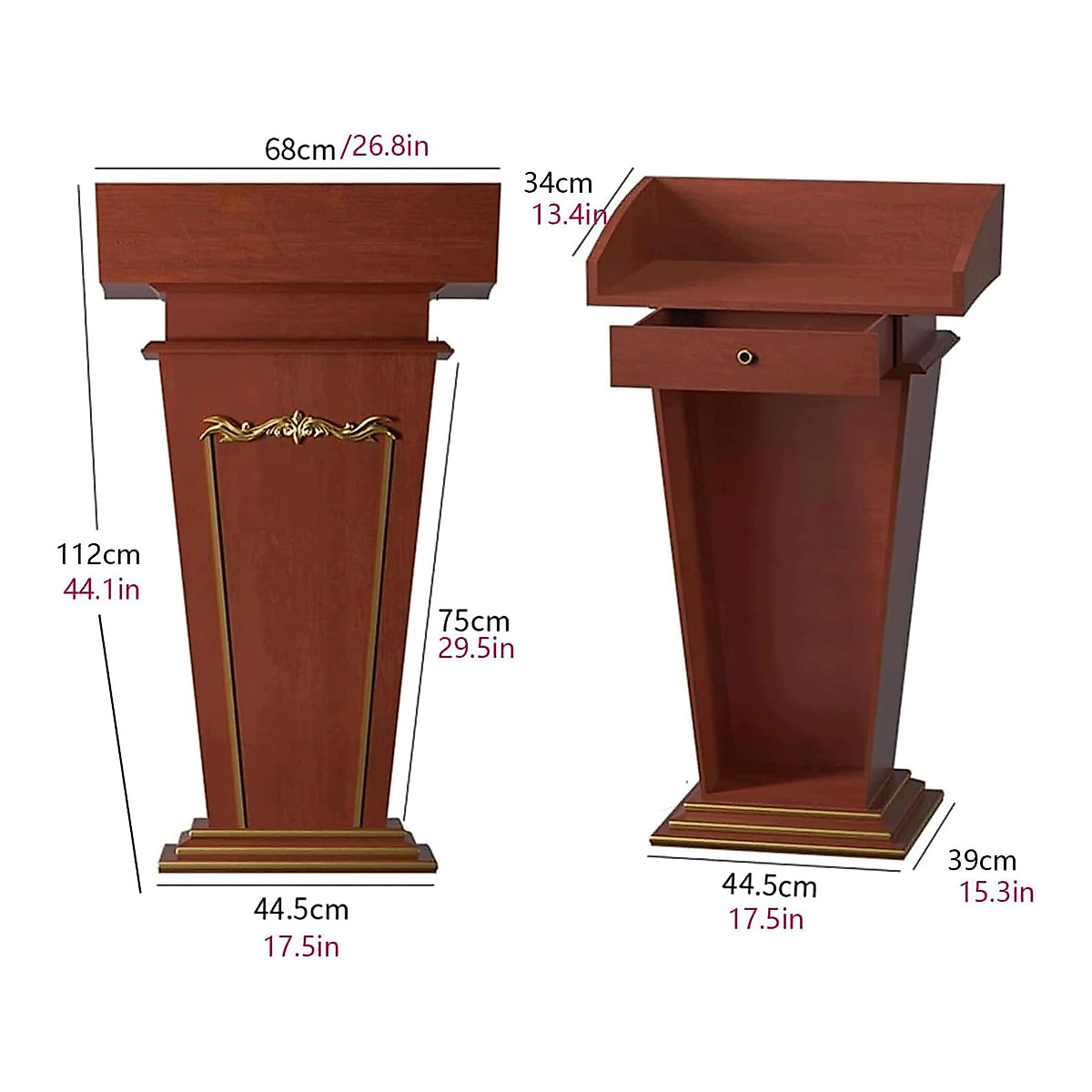 Lectern Podium Podium Stand Wooden Podium Stand Heavy Duty Professional Lecterns Easy to Assemble Church Pulpits