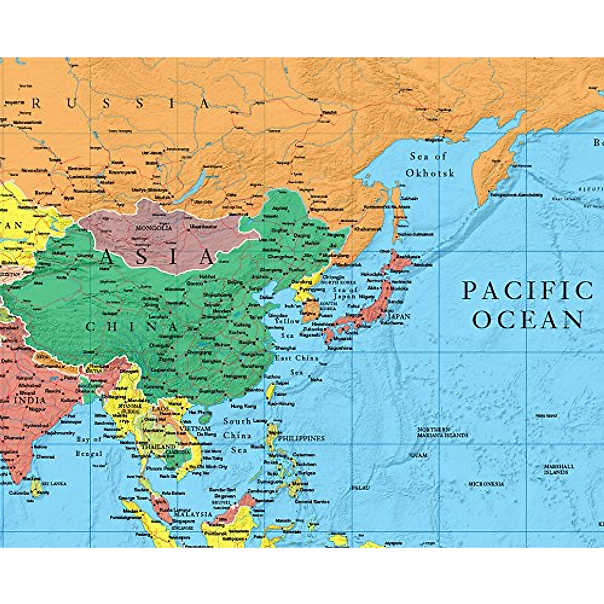 30x48 World Wall Map by Smithsonian Journeys - Blue Ocean Edition (30x48 Laminated)