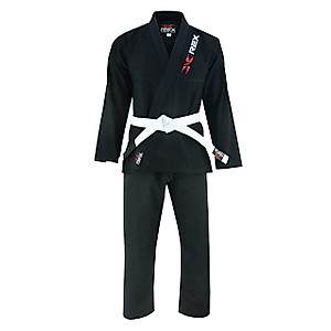 REX Sports Brazilian Jiu Jitsu, for Men and Women BJJ Gi Grappling Kimonos Lightweight White Belt (Royal Blue, K0)