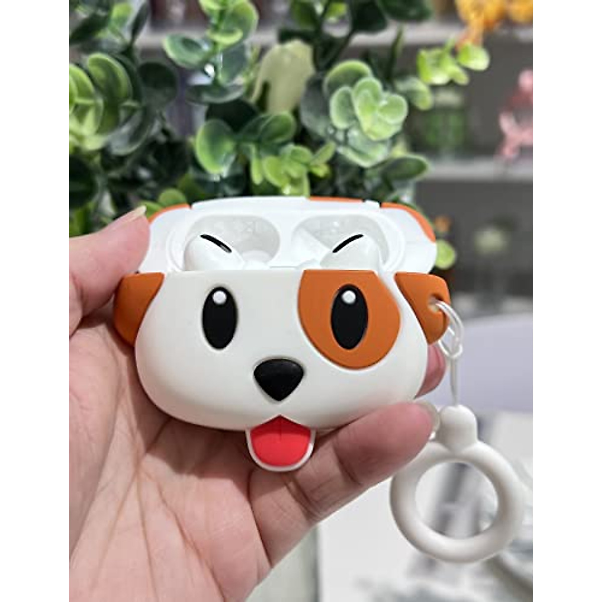 Cute Case Design for Apple AirPods Pro Anime Monster Cartoon Cool Kawaii Cover Silicone Shell Anti-Fall Cases with The Keychain for AirPods Pro 2019 for Women Men (AirPods Pro, Dog)