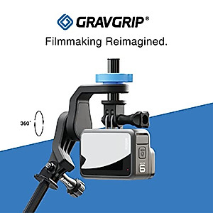 GRAVGRIP V2 Hydraulic Leveling Mount for Action Camera, GoPro, DJI, Insta360 - Pocket-Sized Leveler, Gimbal, JIB - No Batteries, No Charging, Waterproof
