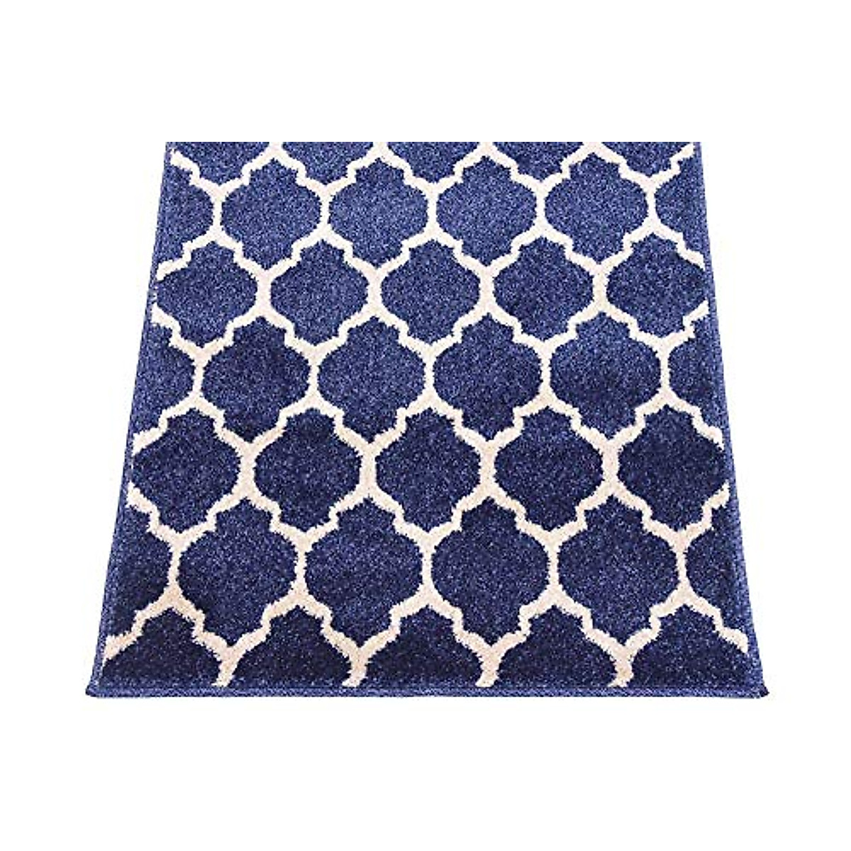 Unique Loom Trellis Collection Modern Morroccan Inspired with Lattice Design Area Rug, Runner 2' 0" x 6' 1", Dark Blue/Navy Blue