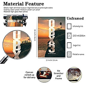 niinte Outer Banks TV Series Obx Poster 12x18inches Unframed Canvas Morden Family Deoration Office The Spirit Of Adventure Inspired Scenery Poster For Room Aesthetic