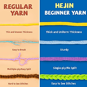 12PACK Yarn for Crocheting and Knitting - 360 Yards of Cotton Yarn for Crocheting and Knitting Mini Project; Worsted-Weight Medium #4; Cotton-Nylon Blend Yarn for Beginners Crochet Kit Making