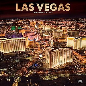 Las Vegas 2022 12 x 12 Inch Monthly Square Wall Calendar with Foil Stamped Cover, USA United States of America Nevada Rocky Mountain City