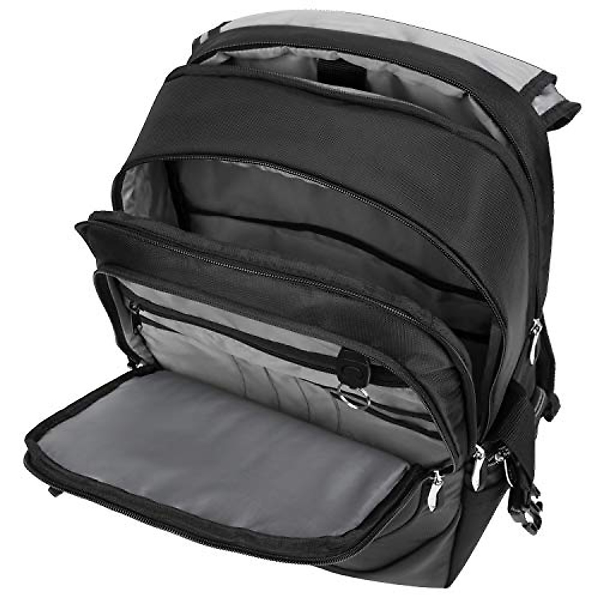 Targus Voyager II Travel and Commuter Business Backpack with Hideaway RainCover, Sternum & Waist Buckled Straps, Trolley Strap, Padded Shock-Absorbing Protection for 17.3-Inch Laptop, Black (TSB953GL)