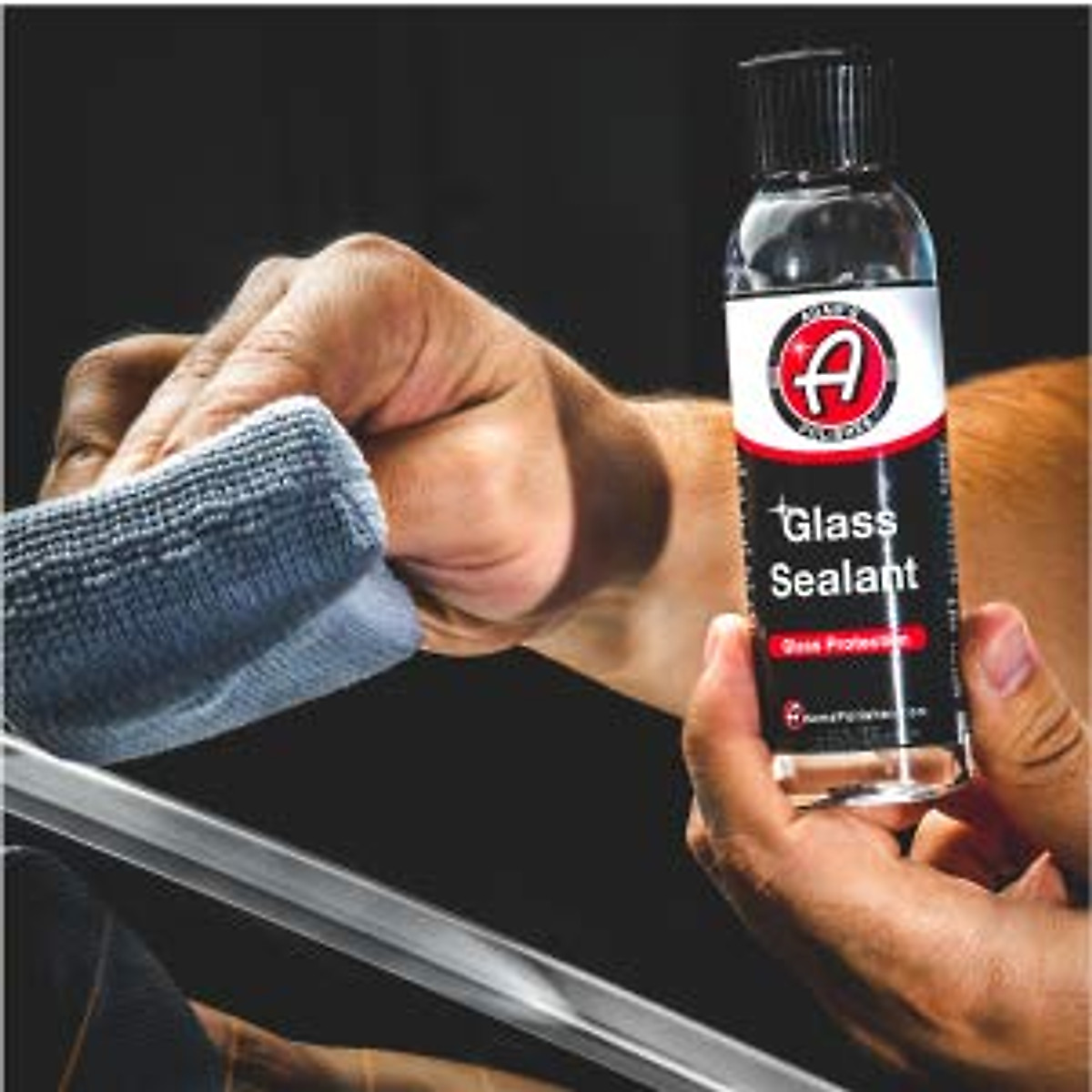 Adam's Glass Sealant 2.0 4oz - Super Concentrated, Easy Application - Water Simply Rolls Off Treated Surfaces - Designed to Bead Water and Keep Glass Clean