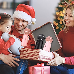 Aokeo Wireless Microphones Bluetooth Speaker, Wireless Karaoke Mic for Kids Children Mic for Singing Portable Karaoke Machine Mic,Home Birthday Party(Pink)