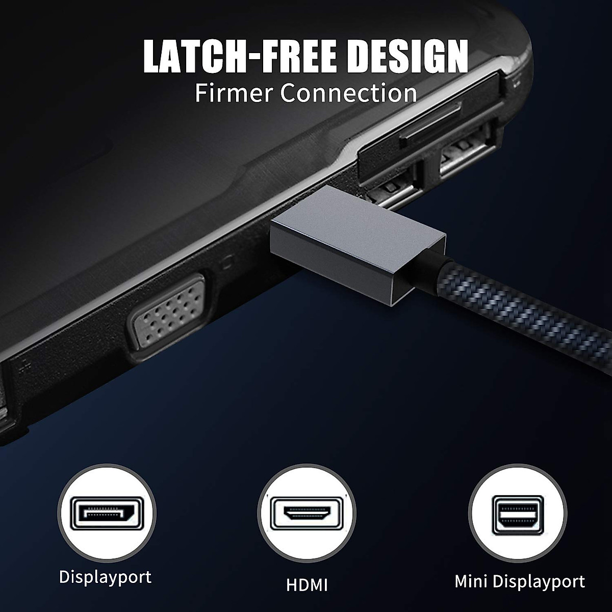 Mytrix 8K DisplayPort Cable, 6.6ft Ultra HD DisplayPort 1.4 Male to Male Nylon Braided Cable, 7680x4320 Resolution, 8K@60Hz, 4K@144Hz, 32.4Gbps, HDP, HDCP for PC, Laptop, HDTV, DP to DP Cable (2M)