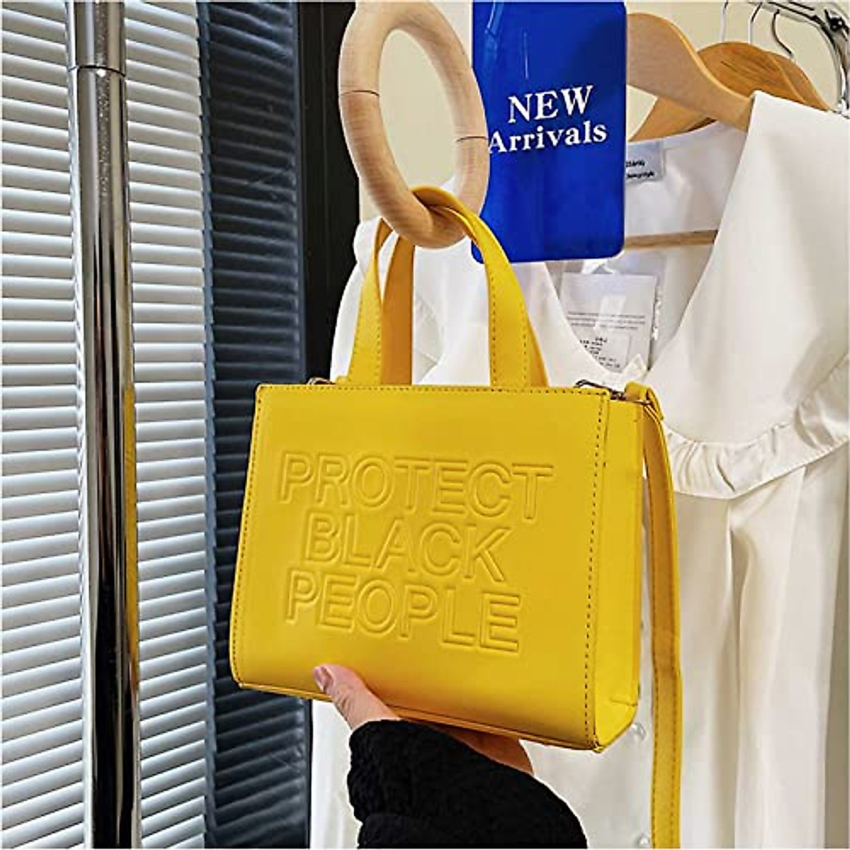 Qiayime Purse and Handbag Protect Black Women Bag Fashion Ladies PU Leather Top Handle Shoulder Satchel Bag Tote Crossbody (yellow)
