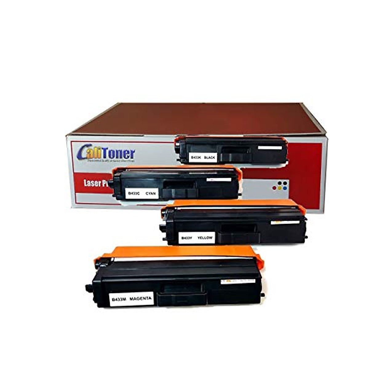 Calitoner Compatible Toner Cartridges Replacement for Brother TN433 Use for Printers HL-L8260,8360CDW-(4 Pack)