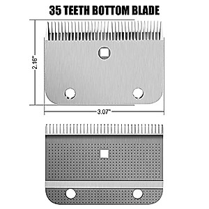 BEETRO 24 and 35 Teeth Horse Shears Replacement Blades, Professional Stainless Steel Clipper Blades for Horse Equine Goat Pony Cattle