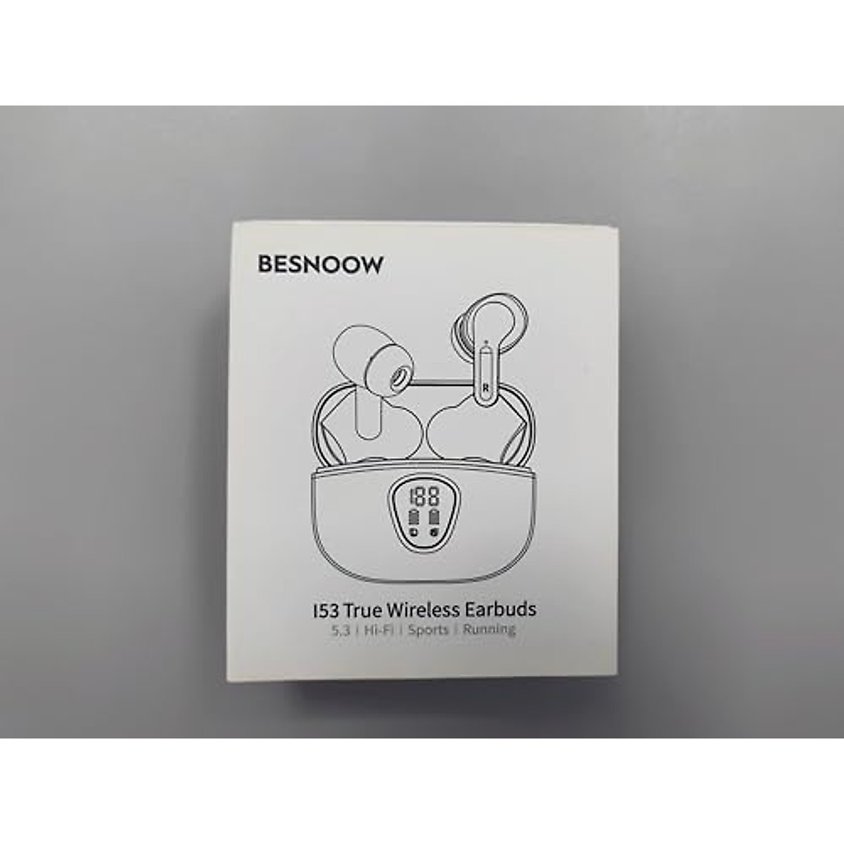 Wireless Earbuds, Bluetooth 5.3 Headphones with 4 ENC Noise Cancelling Mic, Bluetooth Earbuds 40H Playtime , Wireless Headphones in ear Earphones Deep Bass Stereo, LED Display, IP7 Waterproof, Orange