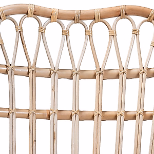 Baxton Studio Bajo Modern Bohemian Natural Brown Rattan Arm Chair