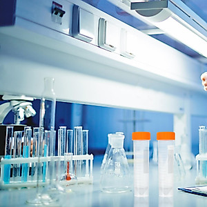 iplusmile Centrifuge Tubes Plastic Vial, 50ml Polypropylene Centrifuge Tube Flat-Bottom Tube Containers with Screw Cap for Laboratory Lab School Educational, 50pcs