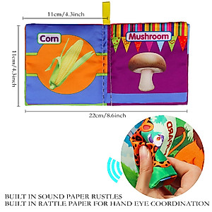 8 Pcs Baby Bath Books, Nontoxic Fabric Soft Baby Cloth Books, Early Education Toys, Waterproof Baby Books for Toddler Infants, Kids Bath Toys Baby Shower Gift