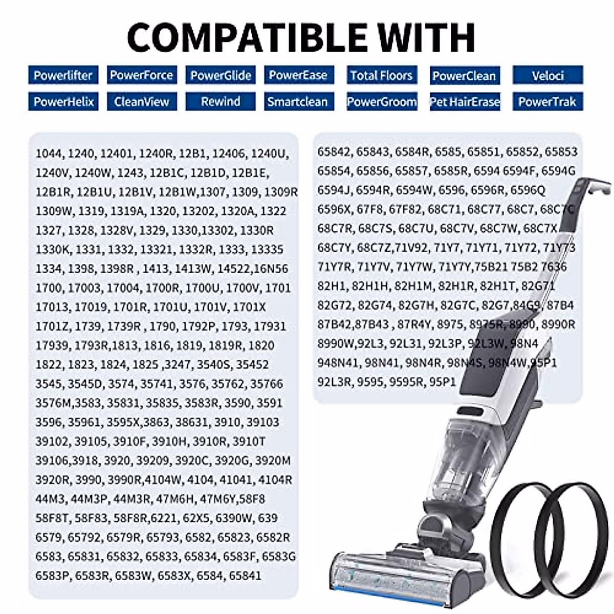 Vacuum Belt for Bissell Style 7/9/10 P/n3031120 PowerForce Helix Powerlifter CleanView Swivel Rewind Pet Vacuum Cleaner, Replace Part #2031093#3031123#32074 (4 Belts)