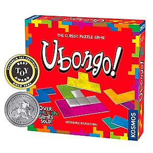 Thames & Kosmos Ubongo - Sprint to Solve The Puzzle | Family Friendly Fun Game | Highly Re-Playable | Quality Components (Made in Germany) , Orange