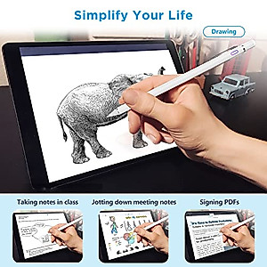 LAOZHOU Stylus Pen for iPad,Pencil for iPad Pro 12.9/11/10.5/9.7 Inch Air 4/3/2/1 iPad 9/8/7/6/5/4/3/2 Mini 6/5/4/3/2/1 Generation Alternative Drawing Writing Digital,White,BUTENY-Stylus-White