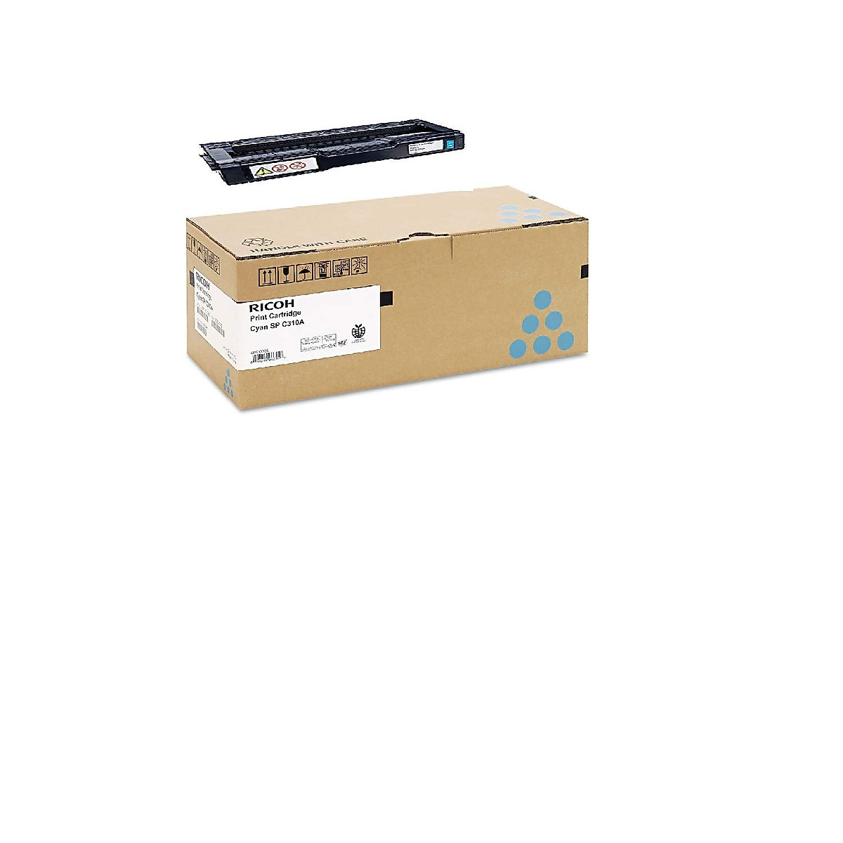 New Ricoh Sp-C310a Cyan Toner Cartridge Print Technology Laser Typical Print Yield 2500 Page