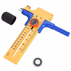 TOPINCN Circle Cutter Paper Trimmer Circular Cutting Tool Circle Cutter Cardboard Rubber Leather Art Craft Tool