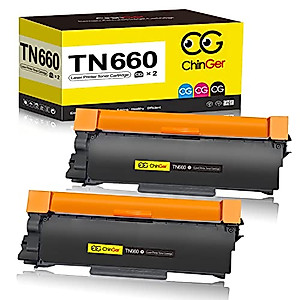CHINGER Compatible Toner Cartridge Replacement for Brother TN660 TN-660 TN630 for HL-L2300D HL-L2320D HL-L2380DW HL-L2340DW MFC-L2700DW MFC-L2707DW DCP-L2540DW Printer (Black, 2-Pack, High Yield)