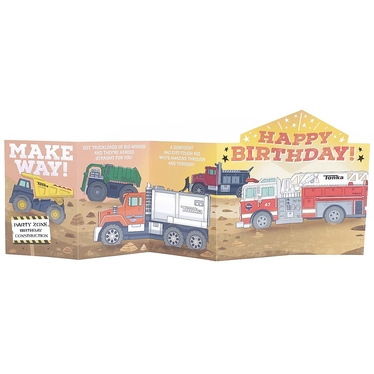 Hallmark Birthday Greeting Card for Kids (Hasbro Tonka Truck)