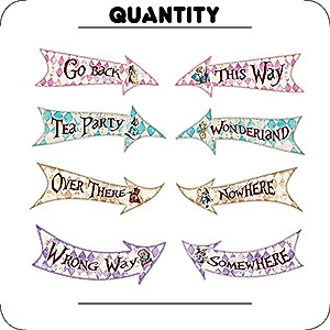 Hille Decor Directional Sign for Alice Arrow Signs Direction Indicator Cardboard Party Decorations