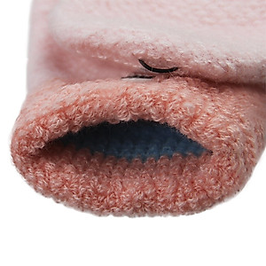 Convertible Flip Top Gloves,Winter Warm Knitted Fingerless Gloves with Mitten Cover for Toddler Kids Girls Boys 2-8 Yrs