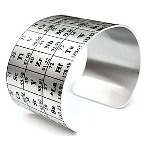 Neurons Not Included Periodic Table of Elements Cuff - Aluminum Wide Bracelet