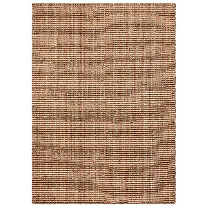 MARTHA STEWART x SAFAVIEH 5' x 7' Natural MSR9551A Handmade Farmhouse Jute Area Rug