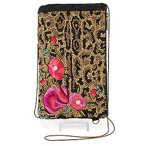 Mary Frances Flowers Gone Wild Beaded Crossbody Phone Bag, Multi