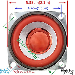 Gikfun 4Ohm 5W Full Range Audio Speaker Stereo Woofer Loudspeaker for Arduino Replacement (Pack of 2pcs) EK1949