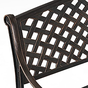 Christopher Knight Home Eastwood Antique Copper Cast Aluminum Bench