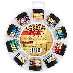 Speedball Art Products 10 Color Pigmented Acrylic Set Calligraphy Ink