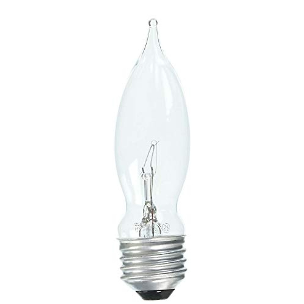 Set of 6 GE Crystal Clear 40 Watt Bent Tip Standard Base Light Bulbs