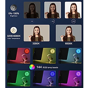 LED Softbox Lighting Kit, Zingbabu 20'' x28'' RGB Softbox Kit with 3200-6000K Led Bulb and Lighting Stand for YouTube Video Photography