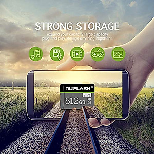 512GB Micro SD Card Class 10 TF Memory Card High Speed Memory Card for Smartphone,Camera,PC,Mac,Drone,Portable Gaming Devices（512GB）